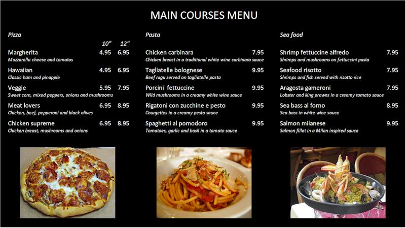 Restaurant digital signage menu boards - Repeat Signage Restaurant digital signage menu boards - Repeat Signage